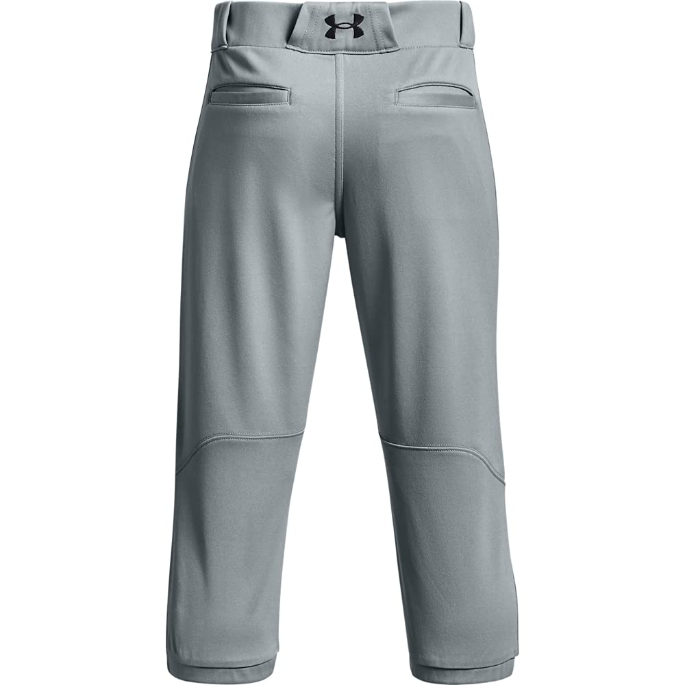 Under Armour Boys' Gameday Vanish Knicker 21 Pants, Baseball Gray (075)/Black, Youth X-Large