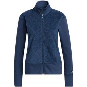 adidas women's standard equipment full zip jacket, crew navy, medium