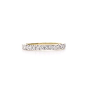 14k yellow gold lab-created diamond wedding ring band (1/2 cttw, f-g color, vs-si clarity) size 7