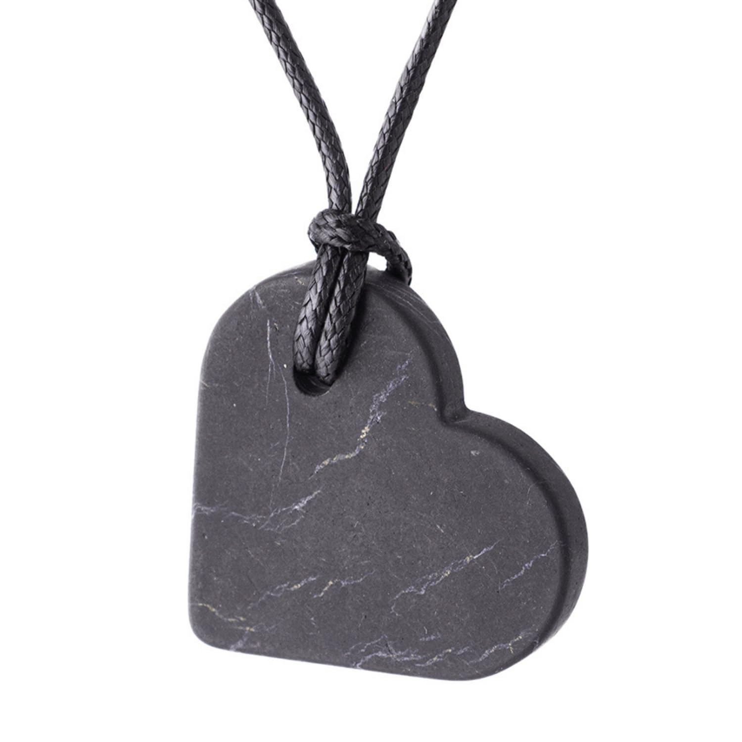 Keled Rocks - Heart Shungite Necklace - For protect yourself from influences - Shungite Stone - Nature Surface - Russian Mine