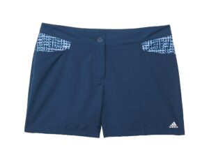 adidas girls flat front golf shorts, crew navy, medium us