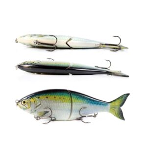 CeXaoYg 178mm 82g Shad Glider Swim bait Fishing Lures Hard Body Slow Sinking Jointed Bass Pike Lures Fishing Bait Tackle CeXaoYg (Color : 03)