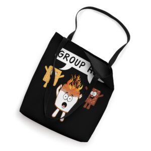 Group Hug S'mores Camping Bonefire Chocolate Marshmallow Tote Bag