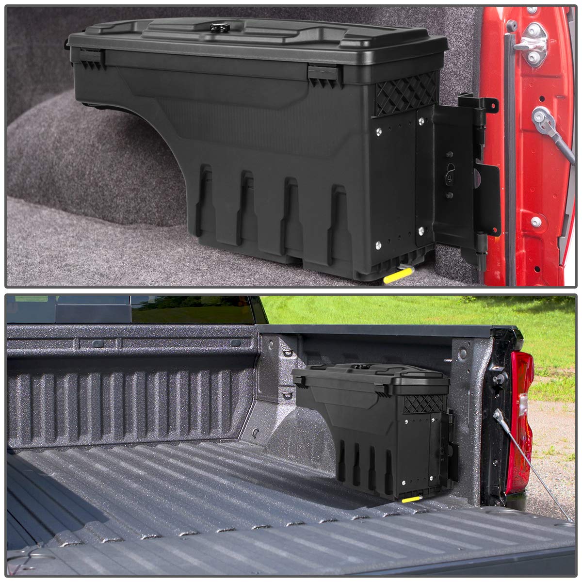 Auto Dynasty Left+Right Side Truck Bed Wheel Well Storage Case Tool Box w/Lock Compatible with Ford F-150 15-20