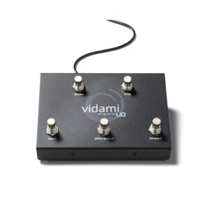 vidami youtube hands free video controller for pc or mac - foot pedal controller for video looping - helps musicians slow down & loop online videos for faster learning - made in the usa