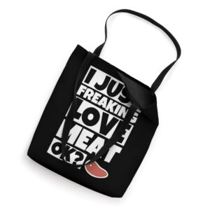 Meat Lover Humor Gift - BBQ Funny Tote Bag