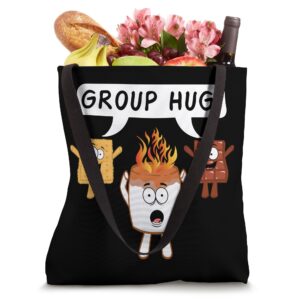 Group Hug S'mores Camping Bonefire Chocolate Marshmallow Tote Bag