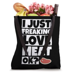 Meat Lover Humor Gift - BBQ Funny Tote Bag