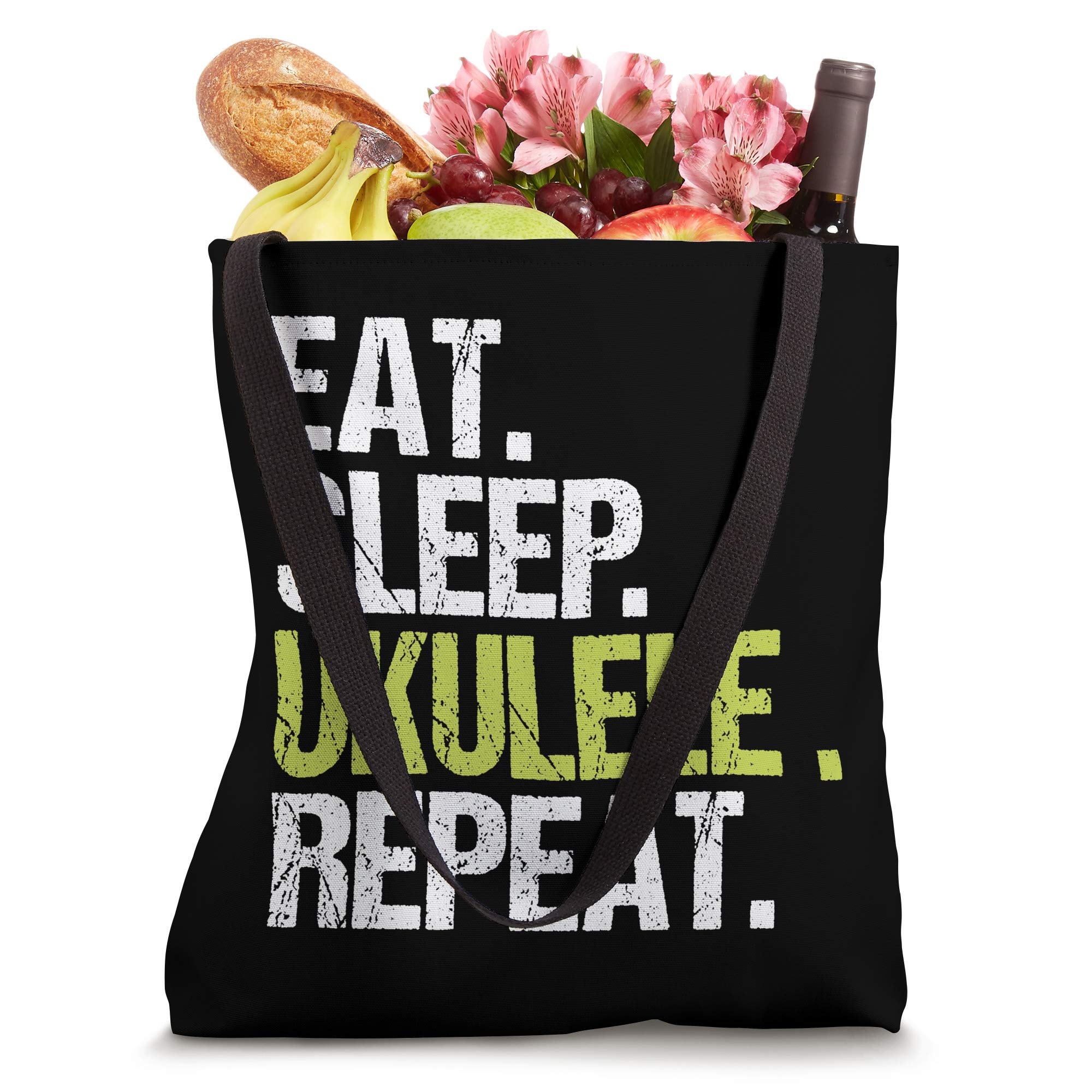 Eat Sleep Ukulele Repeat Music Lover Christmas Gift Tote Bag