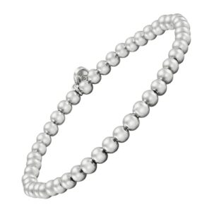 silpada 'beaded circle' bracelet in sterling silver, 6.25"