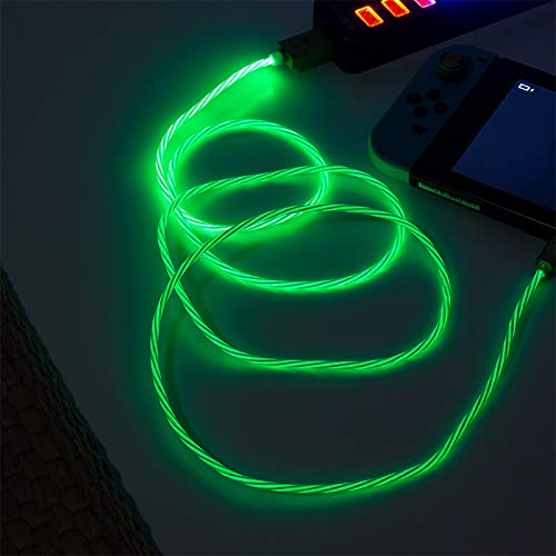 Numskull Official Grinch LED USB Type-C Cable and Thumb Stick Grips - 1.5M Fast Charging Lead, Nintendo Switch Controller Mod (Nintendo Switch)