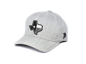 branded bills texas vintage pvc flex fit, heather grey, l/xl