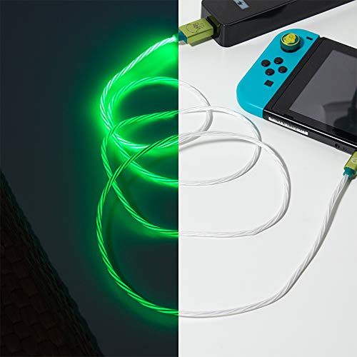 Numskull Official Grinch LED USB Type-C Cable and Thumb Stick Grips - 1.5M Fast Charging Lead, Nintendo Switch Controller Mod (Nintendo Switch)