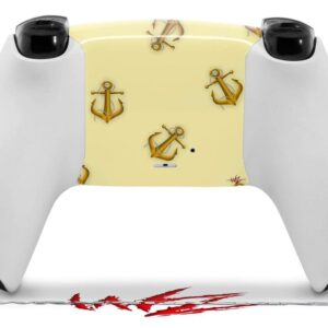 WraptorSkinz Skin Wrap compatible with Sony PS5 DualSense Controller Anchors Away Yellow Sunshine (CONTROLLER NOT INCLUDED)