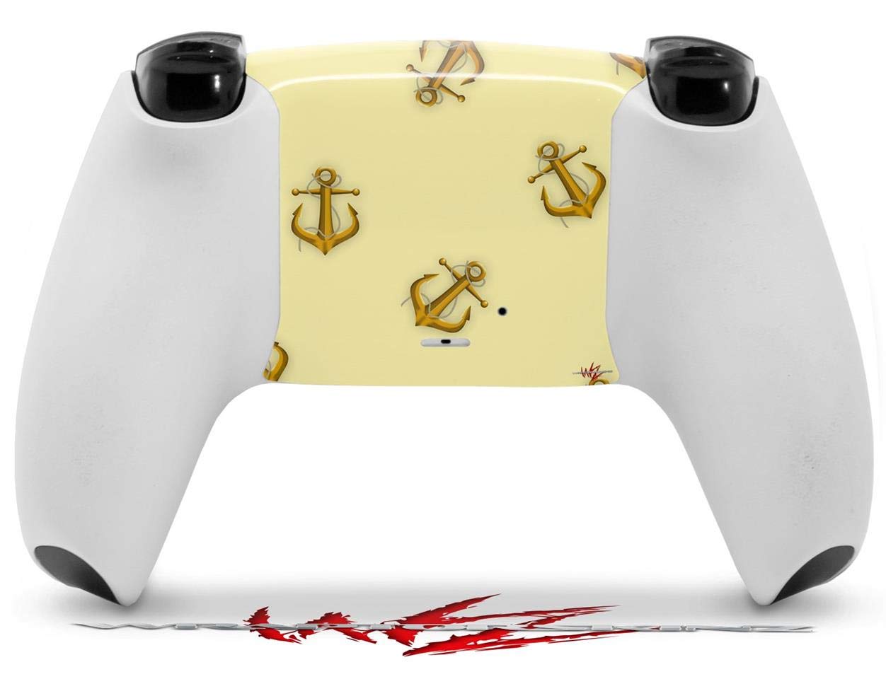 WraptorSkinz Skin Wrap compatible with Sony PS5 DualSense Controller Anchors Away Yellow Sunshine (CONTROLLER NOT INCLUDED)