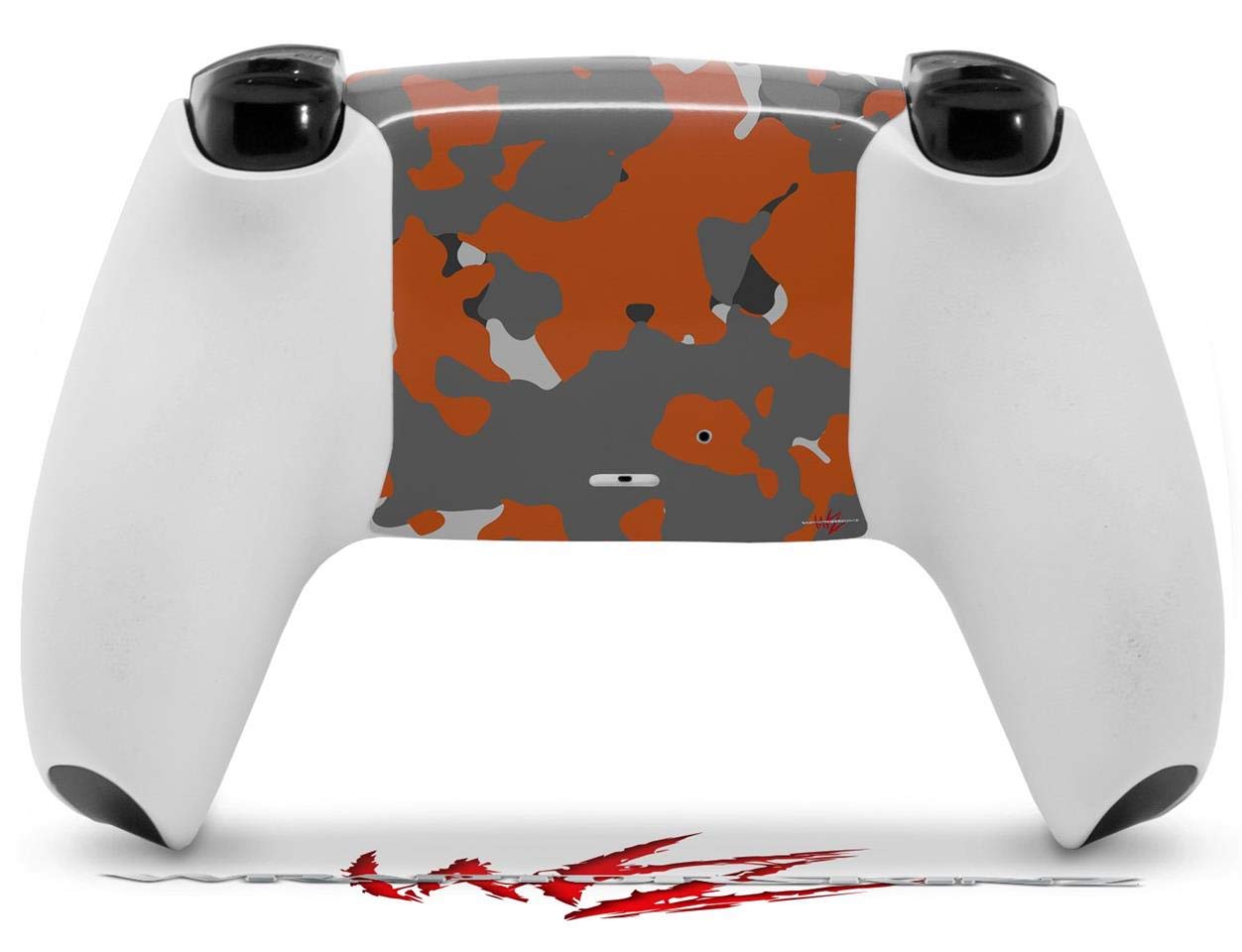 WraptorSkinz Skin Wrap compatible with Sony PS5 DualSense Controller WraptorCamo Old School Camouflage Camo Orange Burnt (CONTROLLER NOT INCLUDED)