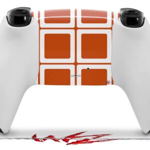 WraptorSkinz Skin Wrap compatible with Sony PS5 DualSense Controller Squared Burnt Orange (CONTROLLER NOT INCLUDED)