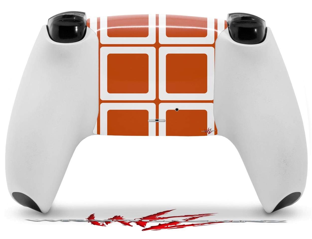 WraptorSkinz Skin Wrap compatible with Sony PS5 DualSense Controller Squared Burnt Orange (CONTROLLER NOT INCLUDED)