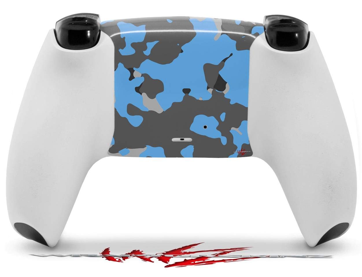 WraptorSkinz Skin Wrap compatible with Sony PS5 DualSense Controller WraptorCamo Old School Camouflage Camo Blue Medium (CONTROLLER NOT INCLUDED)