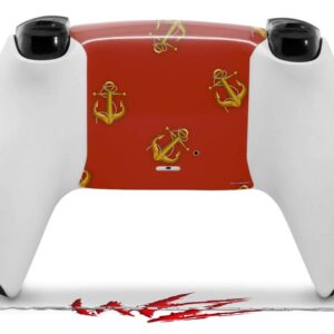 WraptorSkinz Skin Wrap compatible with Sony PS5 DualSense Controller Anchors Away Red Dark (CONTROLLER NOT INCLUDED)