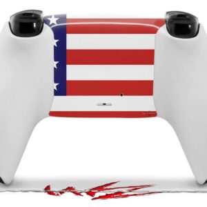 WraptorSkinz Skin Wrap compatible with Sony PS5 DualSense Controller USA American Flag 01 (CONTROLLER NOT INCLUDED)