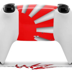 WraptorSkinz Skin Wrap compatible with Sony PS5 DualSense Controller Rising Sun Japanese Flag Red (CONTROLLER NOT INCLUDED)