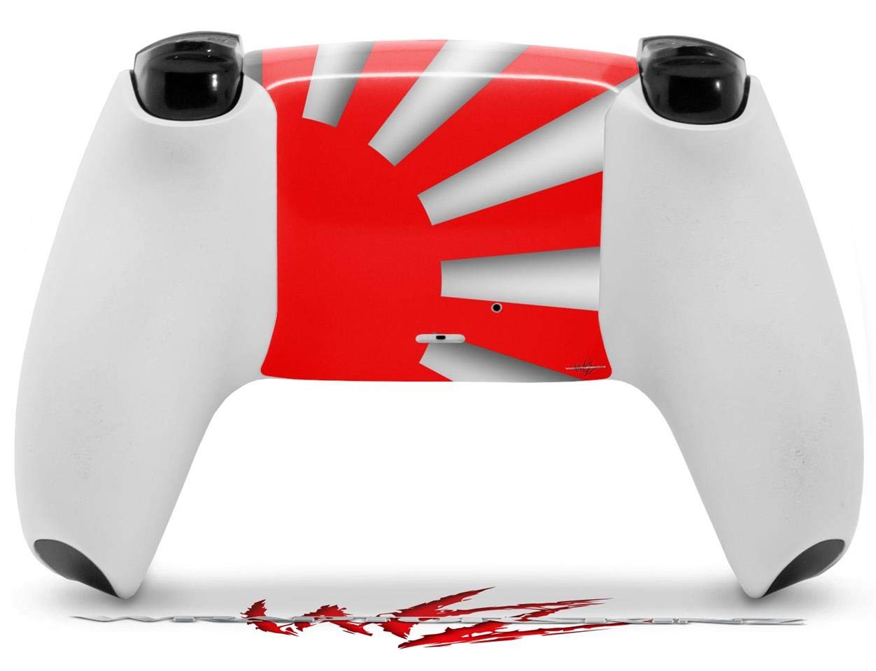 WraptorSkinz Skin Wrap compatible with Sony PS5 DualSense Controller Rising Sun Japanese Flag Red (CONTROLLER NOT INCLUDED)