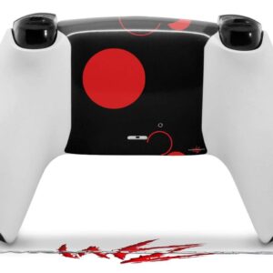 WraptorSkinz Skin Wrap compatible with Sony PS5 DualSense Controller Lots of Dots Red on Black (CONTROLLER NOT INCLUDED)