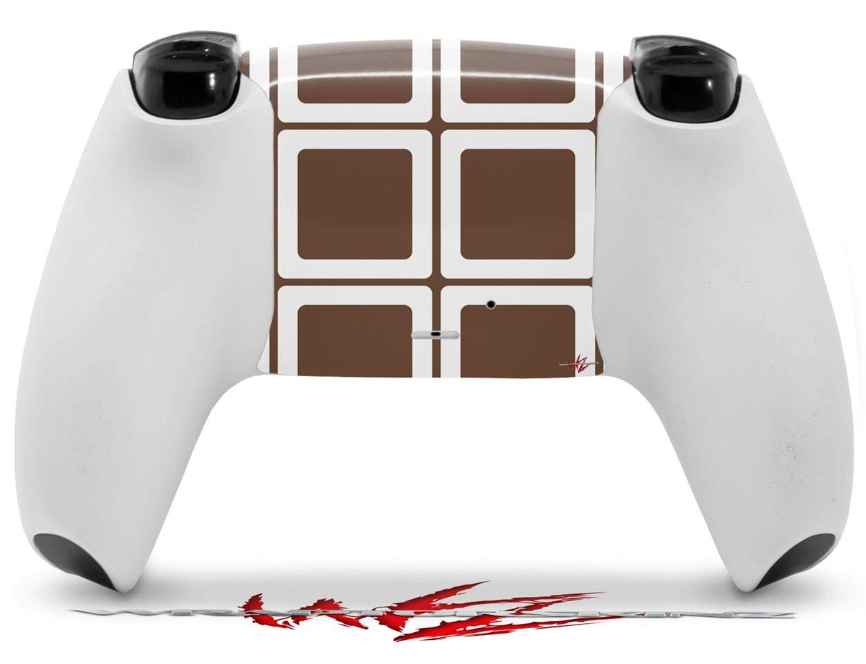 WraptorSkinz Skin Wrap compatible with Sony PS5 DualSense Controller Squared Chocolate Brown (CONTROLLER NOT INCLUDED)