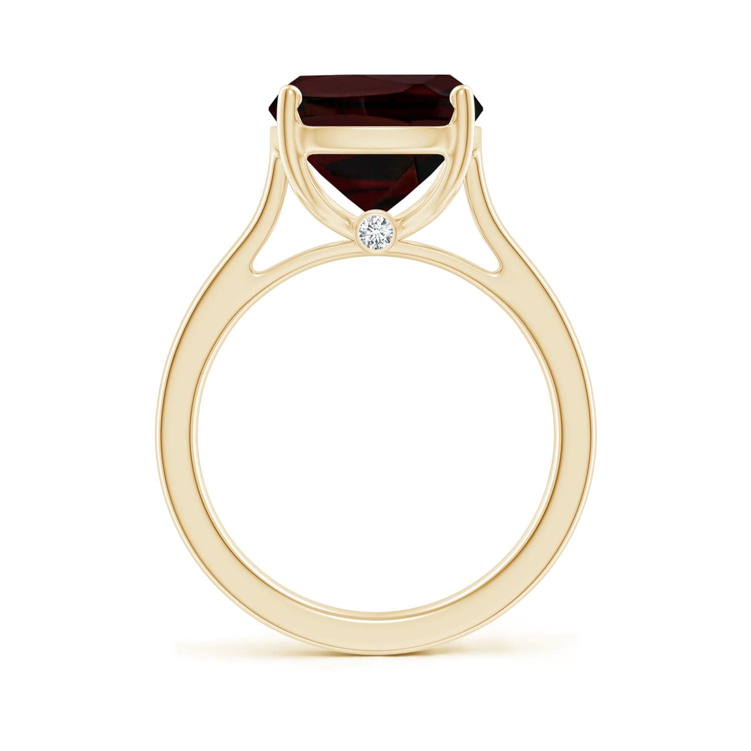 Classic Natural Garnet Solitaire Ring in 14K Yellow Gold (5.35 cttw Garnet) (Size - 9.5) - January Birthstone