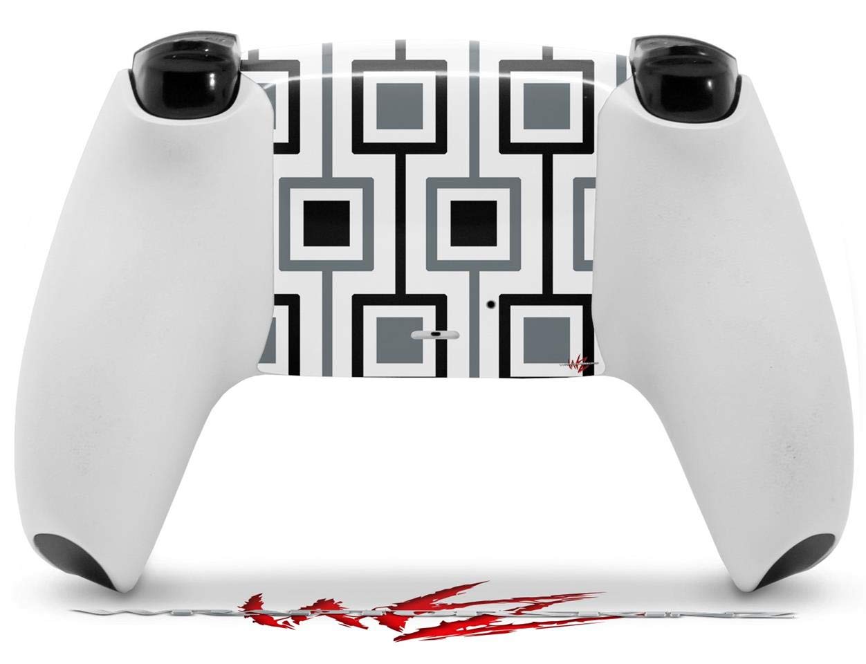 WraptorSkinz Skin Wrap compatible with Sony PS5 DualSense Controller Squares In Squares (CONTROLLER NOT INCLUDED)