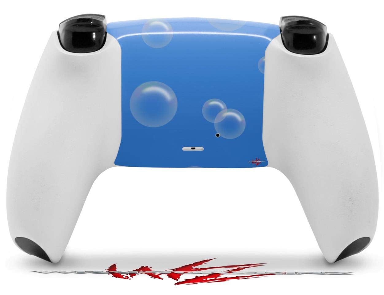 WraptorSkinz Skin Wrap compatible with Sony PS5 DualSense Controller Bubbles Blue (CONTROLLER NOT INCLUDED)