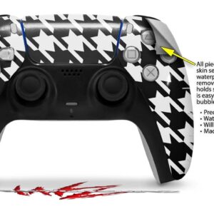 WraptorSkinz Skin Wrap compatible with Sony PS5 DualSense Controller Houndstooth White (CONTROLLER NOT INCLUDED)