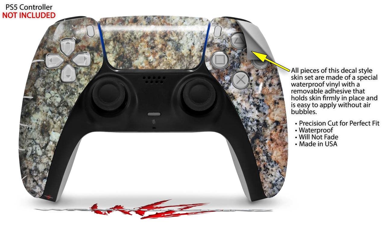 WraptorSkinz Skin Wrap compatible with Sony PS5 DualSense Controller Marble Granite 05 Speckled (CONTROLLER NOT INCLUDED)