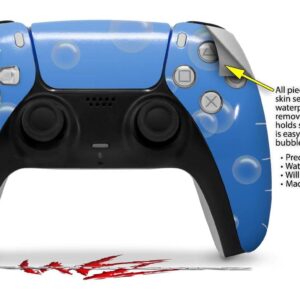 WraptorSkinz Skin Wrap compatible with Sony PS5 DualSense Controller Bubbles Blue (CONTROLLER NOT INCLUDED)