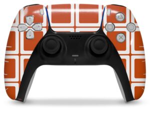 wraptorskinz skin wrap compatible with sony ps5 dualsense controller squared burnt orange (controller not included)