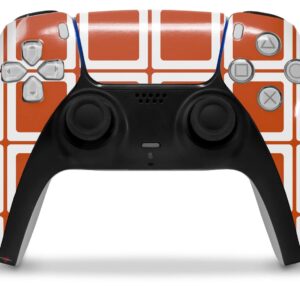 WraptorSkinz Skin Wrap compatible with Sony PS5 DualSense Controller Squared Burnt Orange (CONTROLLER NOT INCLUDED)