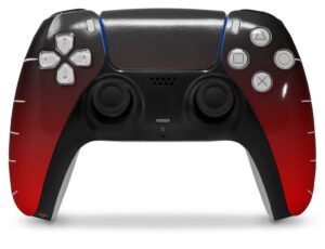 wraptorskinz skin wrap compatible with sony ps5 dualsense controller smooth fades red black (controller not included)