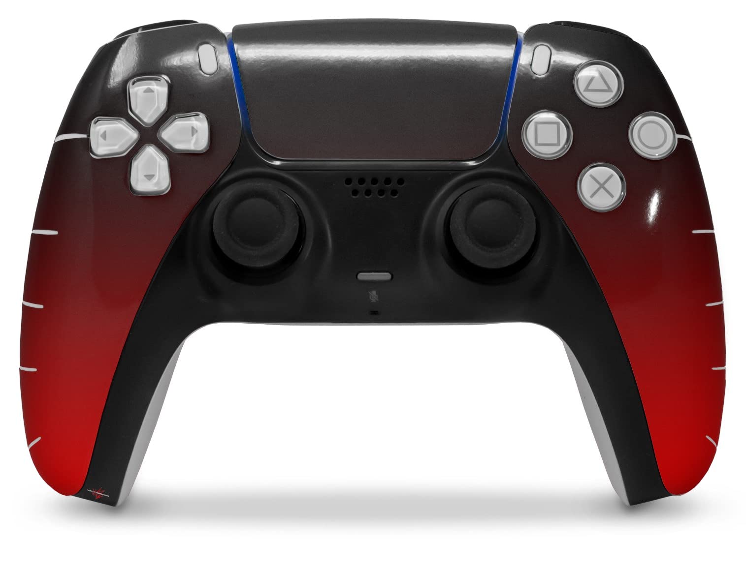 WraptorSkinz Skin Wrap compatible with Sony PS5 DualSense Controller Smooth Fades Red Black (CONTROLLER NOT INCLUDED)