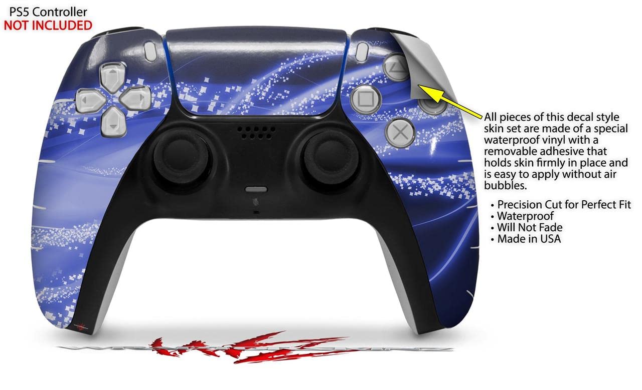 WraptorSkinz Skin Wrap compatible with Sony PS5 DualSense Controller Mystic Vortex Blue (CONTROLLER NOT INCLUDED)