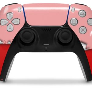 WraptorSkinz Skin Wrap compatible with Sony PS5 DualSense Controller Ripped Colors Pink Red (CONTROLLER NOT INCLUDED)