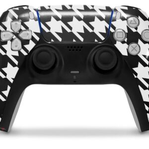 WraptorSkinz Skin Wrap compatible with Sony PS5 DualSense Controller Houndstooth White (CONTROLLER NOT INCLUDED)