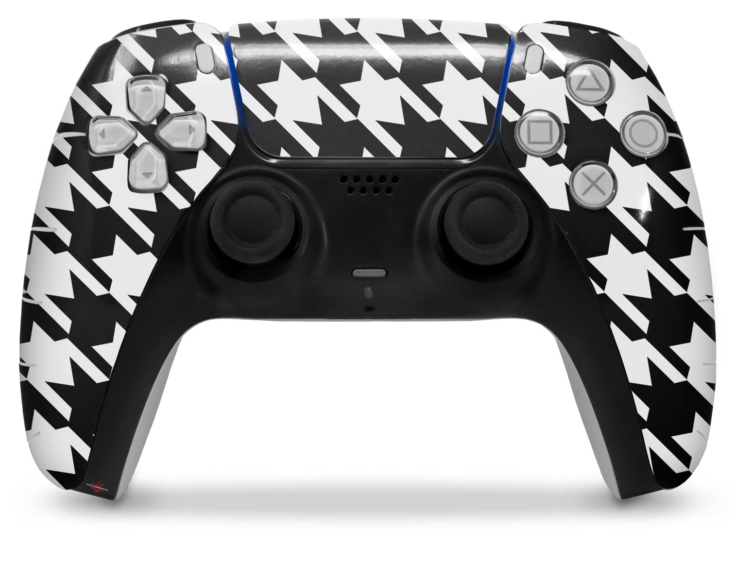 WraptorSkinz Skin Wrap compatible with Sony PS5 DualSense Controller Houndstooth White (CONTROLLER NOT INCLUDED)