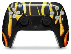 wraptorskinz skin wrap compatible with sony ps5 dualsense controller metal flames (controller not included)