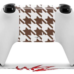 WraptorSkinz Skin Wrap compatible with Sony PS5 DualSense Controller Houndstooth Chocolate Brown (CONTROLLER NOT INCLUDED)