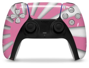 wraptorskinz skin wrap compatible with sony ps5 dualsense controller rising sun japanese flag pink (controller not included)