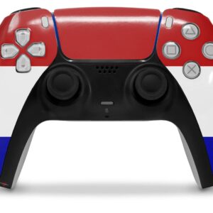 WraptorSkinz Skin Wrap compatible with Sony PS5 DualSense Controller Red White and Blue (CONTROLLER NOT INCLUDED)