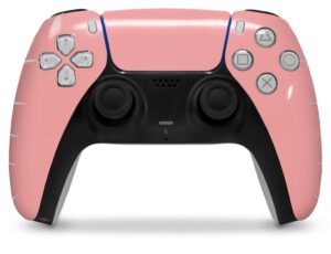 wraptorskinz skin wrap compatible with sony ps5 dualsense controller solids collection pink (controller not included)