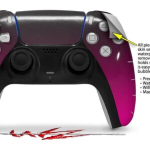 WraptorSkinz Skin Wrap compatible with Sony PS5 DualSense Controller Smooth Fades Hot Pink Black (CONTROLLER NOT INCLUDED)