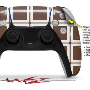 WraptorSkinz Skin Wrap compatible with Sony PS5 DualSense Controller Squared Chocolate Brown (CONTROLLER NOT INCLUDED)